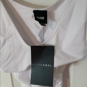 JLUXLABEL | Tops | Nwt Jluxlabel White Class Of 979 Tank Bodysuit To ...
